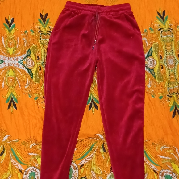 Pants & Jumpsuits | Red Velvet Track Pants With Straightleg Design ...